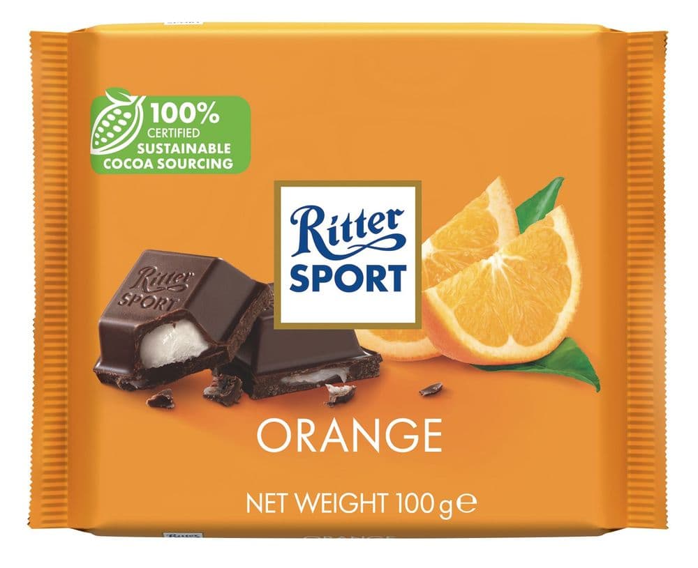 Ritter Sport Dark Chocolate Orange Fondant Bar 100g