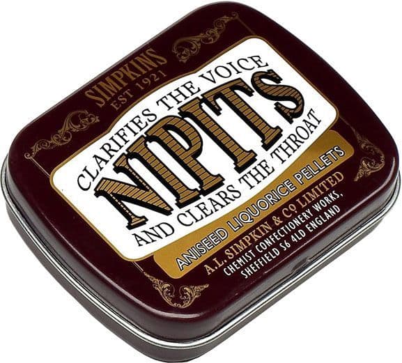 Simpkins Nipits Aniseed Liquorice Pellets Tin 12g