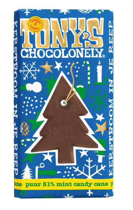 Tony s Chocolonely Dark Chocolate Mint Candy Cane 180g