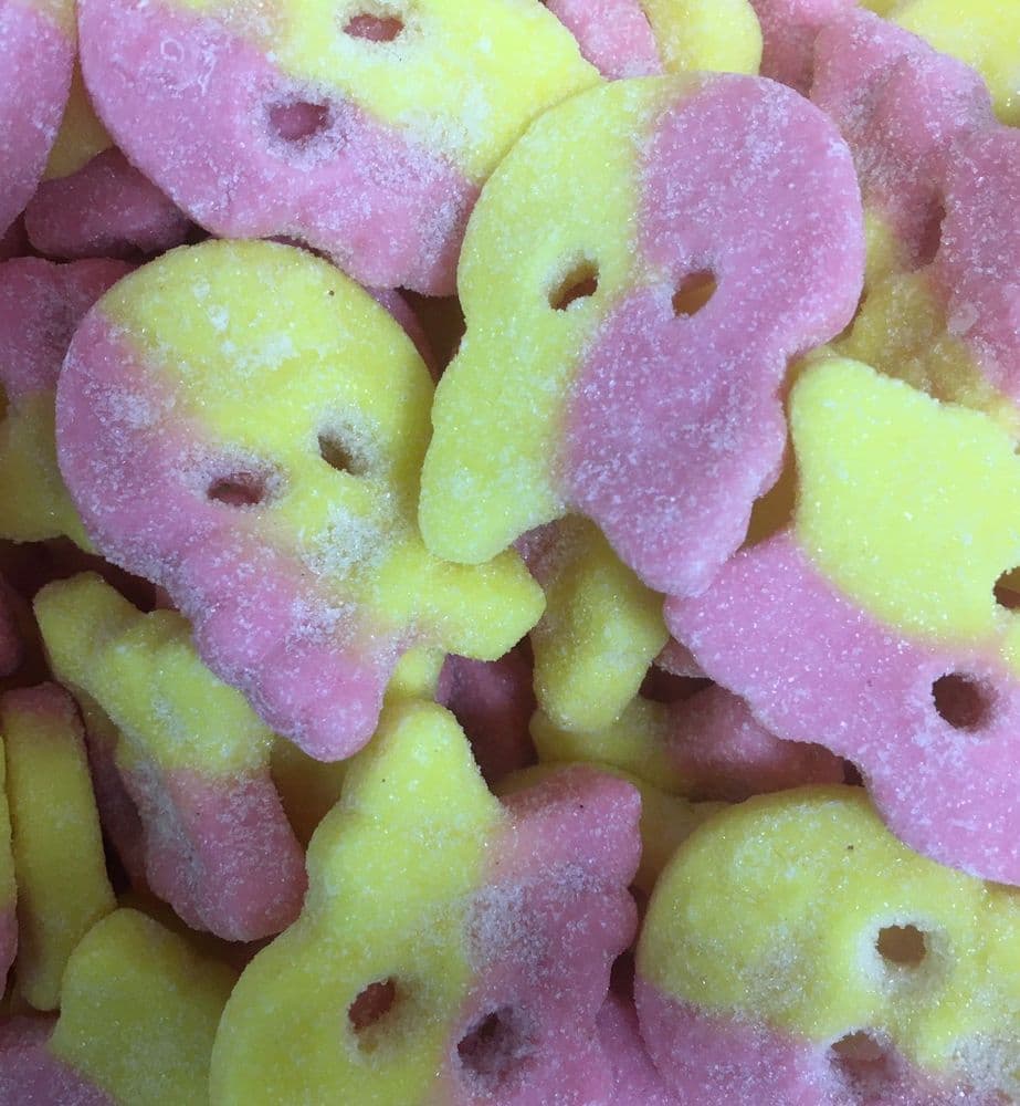 Vegan Sour Raspberry And Lemon Skulls