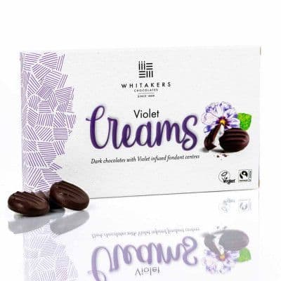 Whitakers Plain Chocolate Violet Cremes 150g