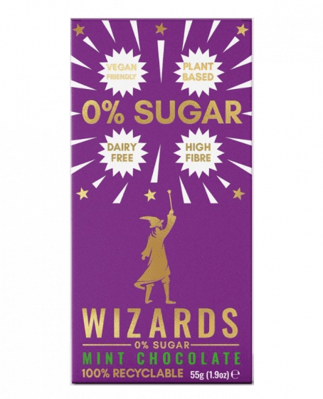 Wizard No Sugar Added Mint Chocolate 55g