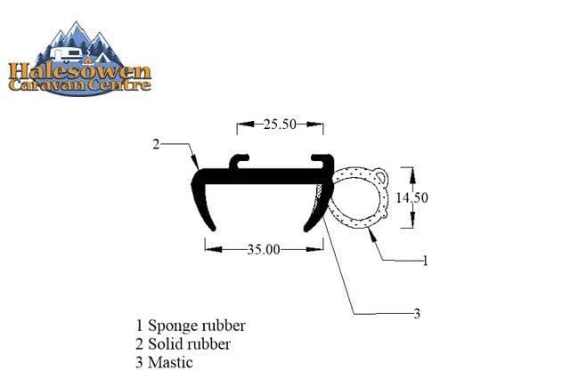 Bailey Window Rubber 35mm