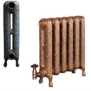 Small Art Nouveau Cast Iron Radiators 580mm assembled and finished to ...
