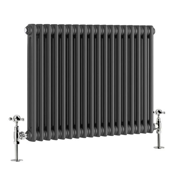 Anthracite Grey Column Horizontal Designer Radiator - Choice Of Size