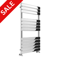 Chrome Towel Rail Flat Panel Designer Radiator - Choice Of Size