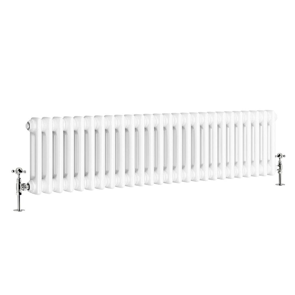 Designer Radiator - Column Horizontal Double - 300 x 1190mm - White