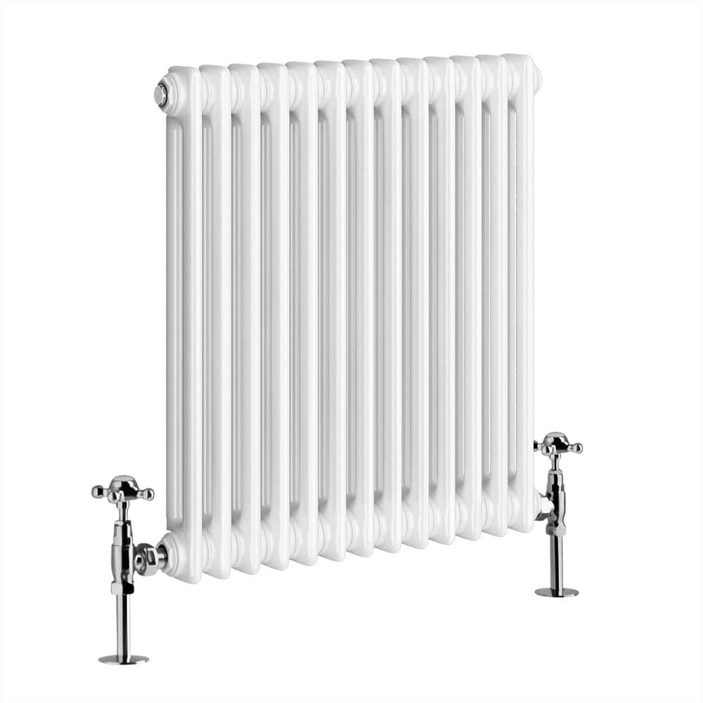 Designer Radiator - Column Horizontal Double - 600 x 605mm - White