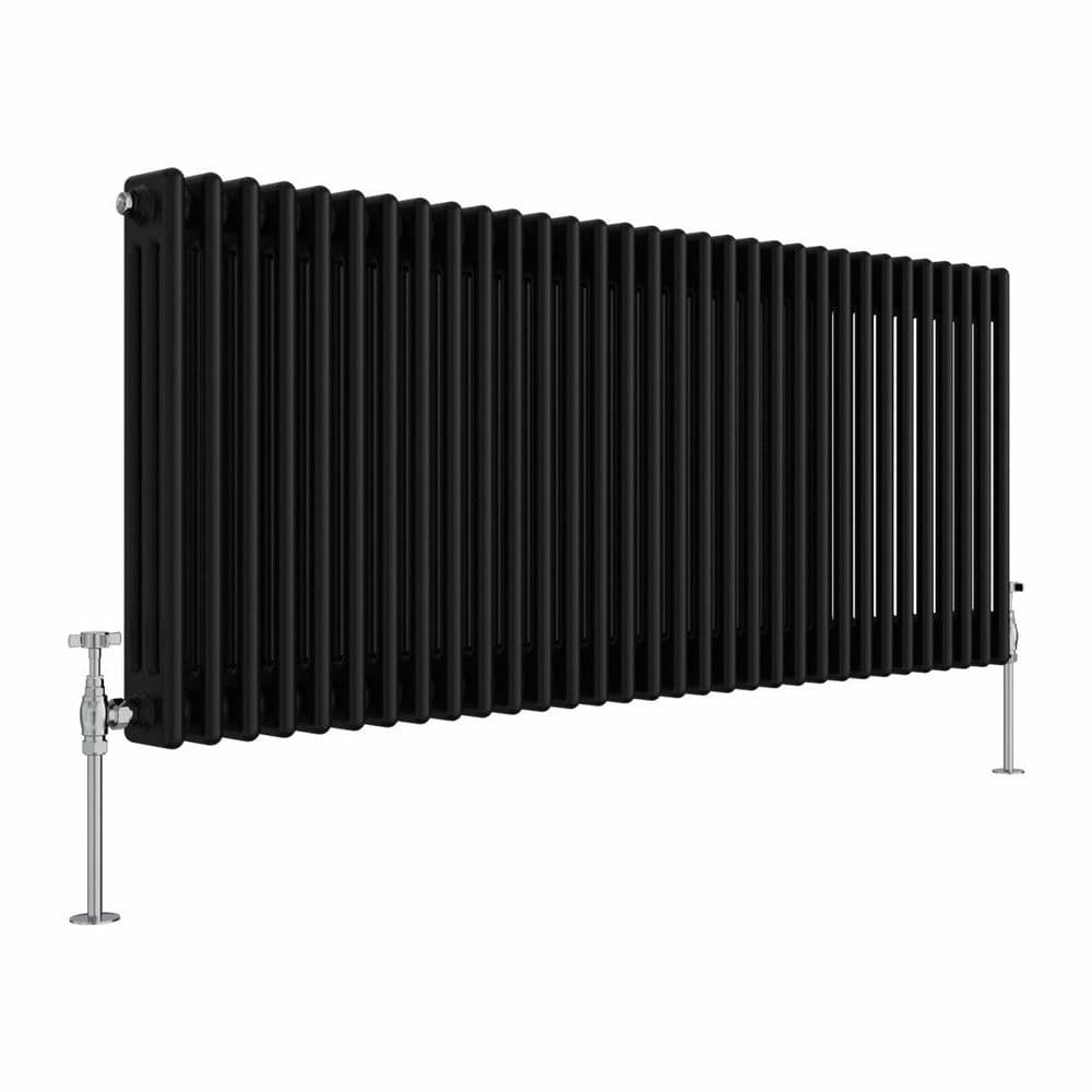 Designer Radiator - Column Horizontal Triple - 600 x 1460mm - Black
