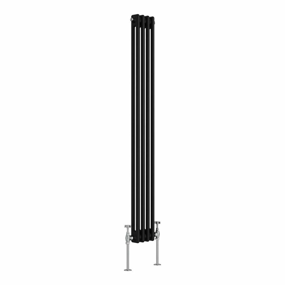 Designer Radiator - Column Vertical Double - 1500 x 200mm - Black