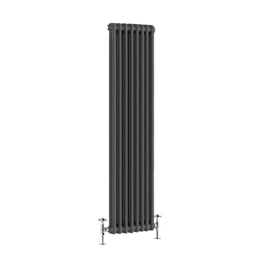 Designer Radiator - Column Vertical Double - 1500 x 380mm - Anthracite Grey