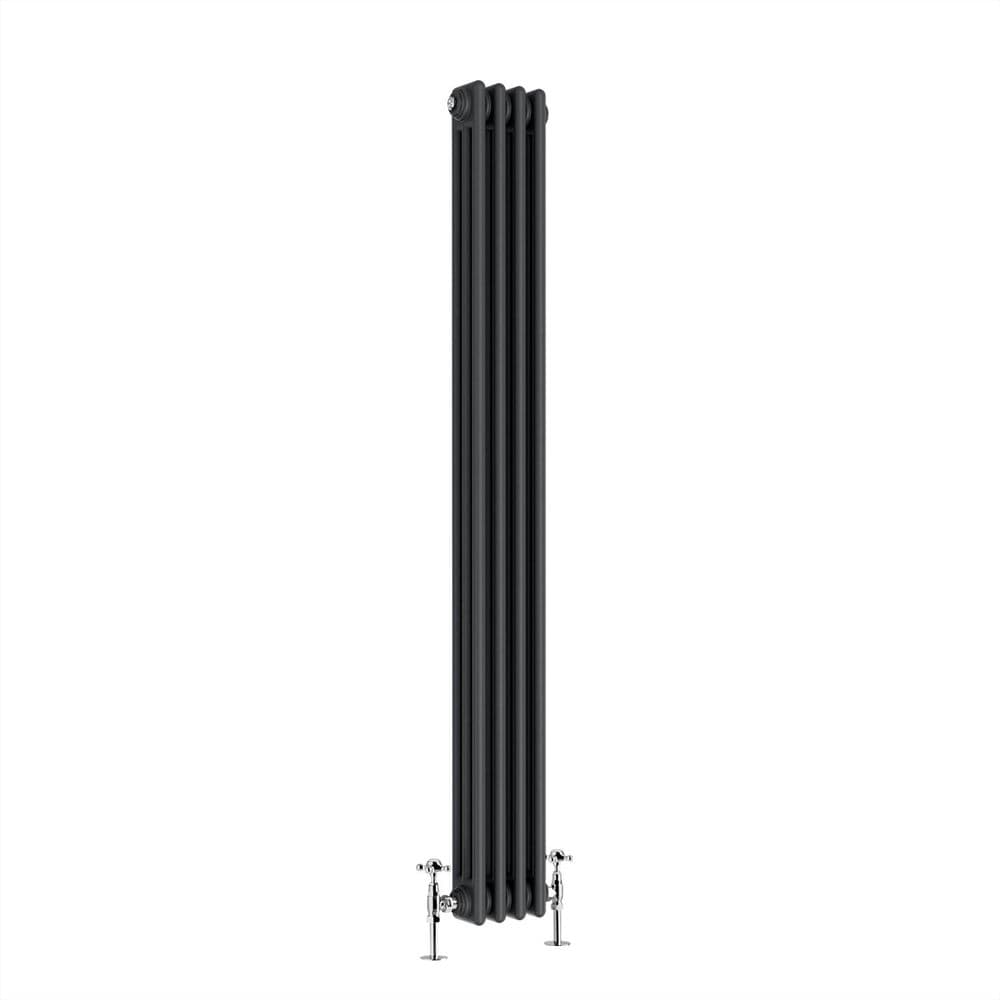 Designer Radiator - Column Vertical Triple - 1800 x 200mm - Anthracite Grey