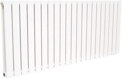 White Oval Panel Horizontal Designer Radiator - Choice of Sizes