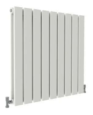 White Oval Panel Horizontal Designer Radiator - Choice of Sizes