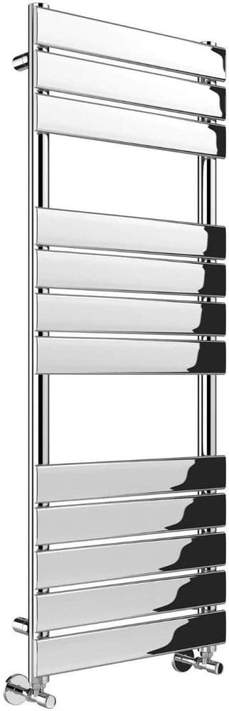 Designer Radiator - Flat Panel Towel Rail - 1200 x 450mm - Chrome