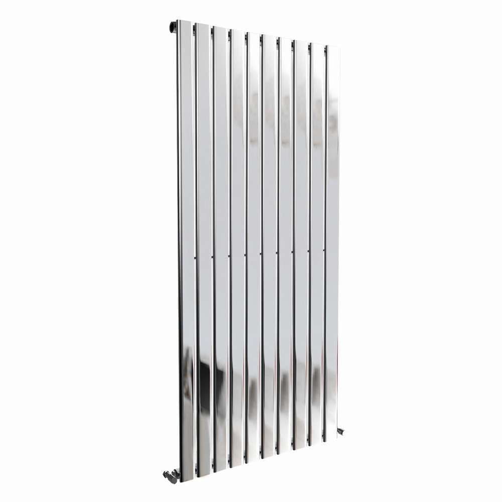 Designer Radiator - Flat Panel Vertical Single - 1800 x 680mm - Chrome