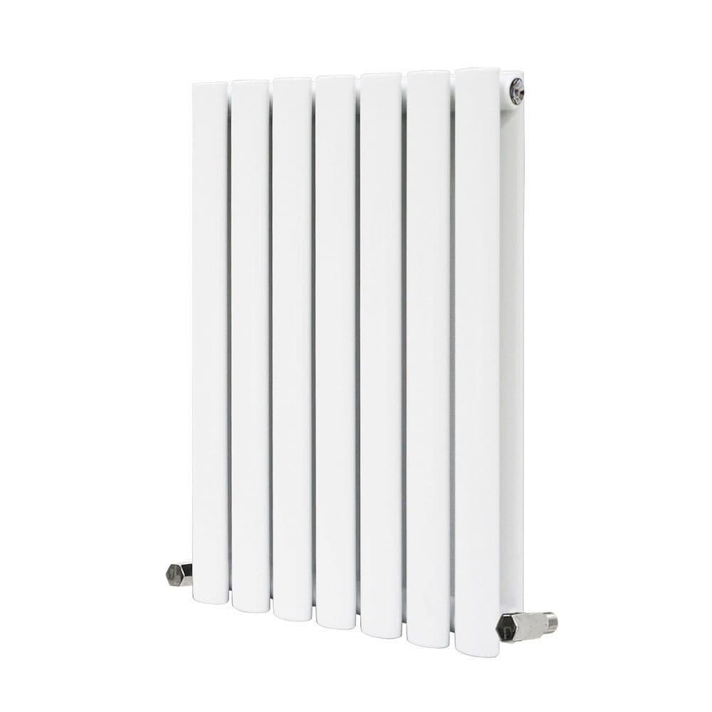 Designer Radiator - Oval Panel Horizontal Double - 600 x 413mm - White