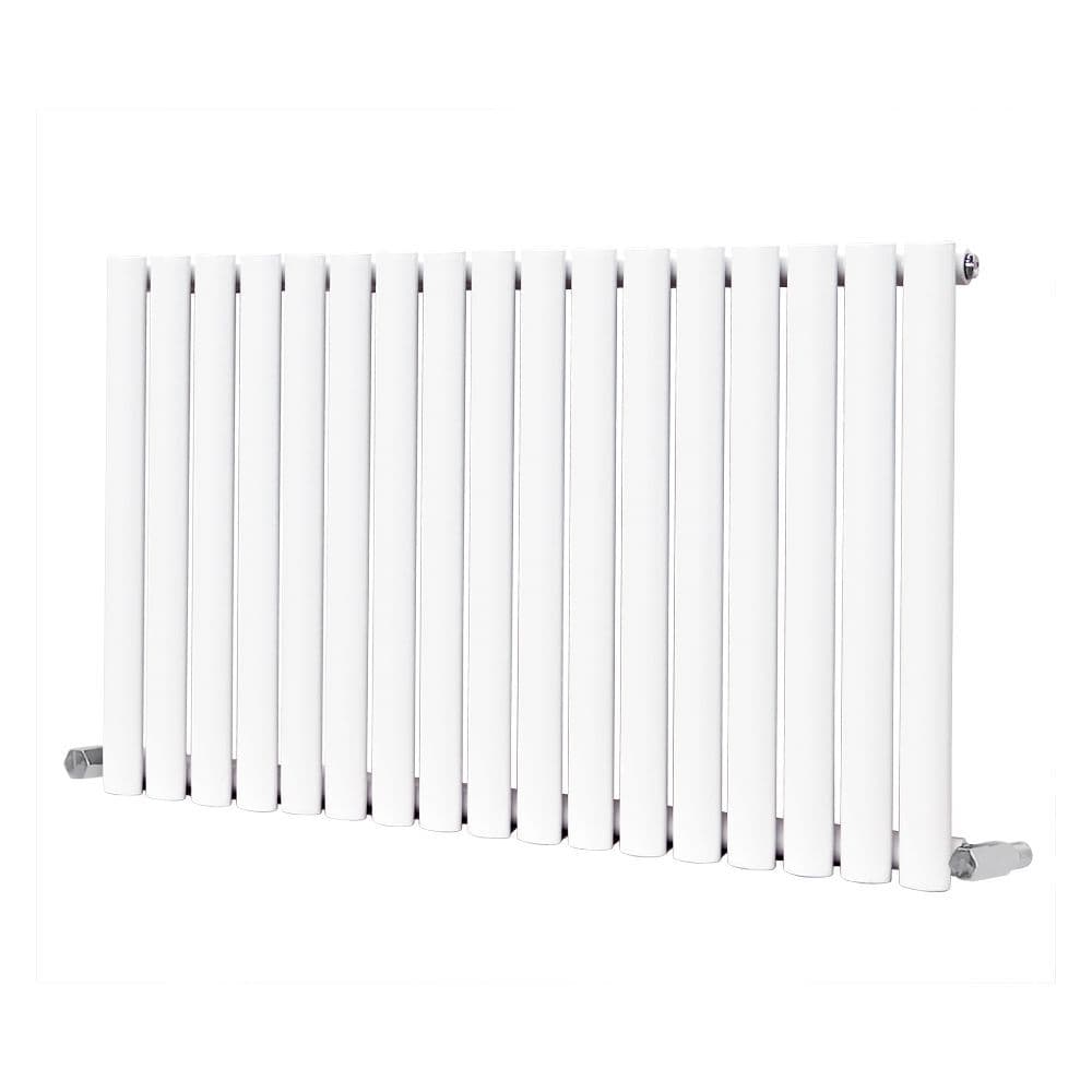 Designer Radiator - Oval Panel Horizontal Single - 600 x 1003mm - White