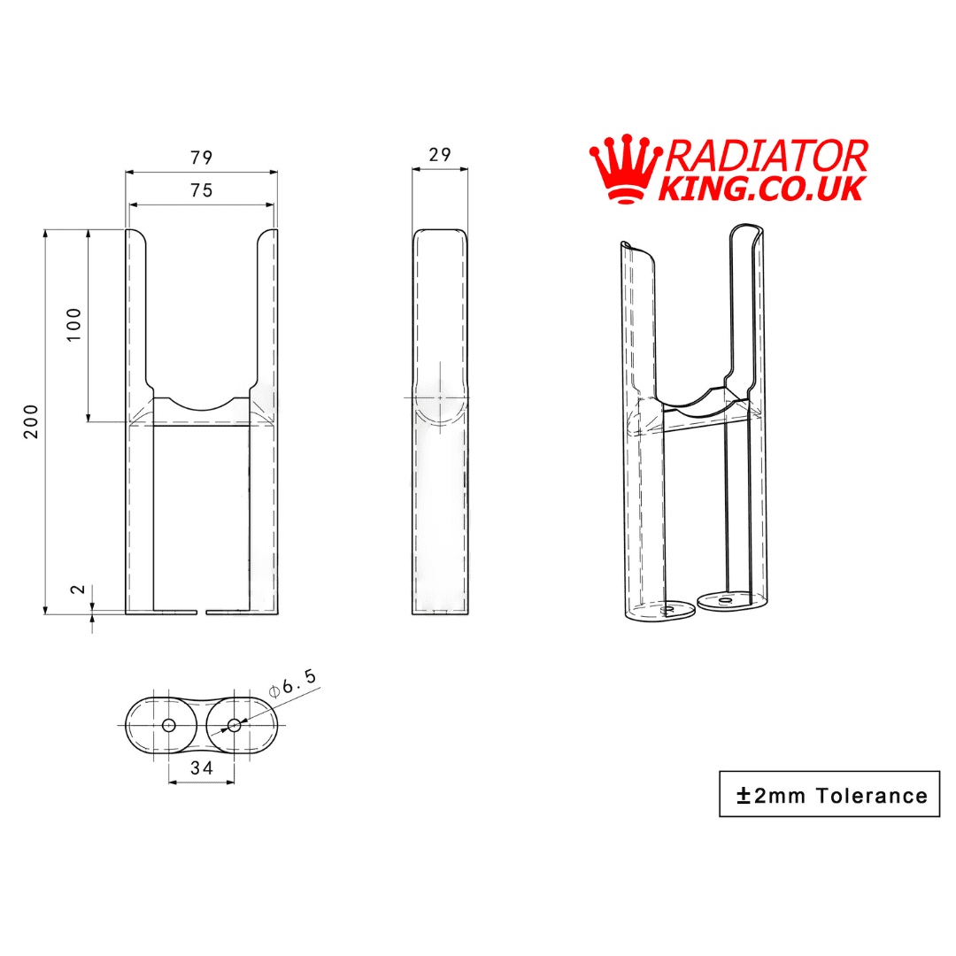 Pair of Column Designer Radiator Feet - White