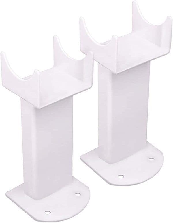 Pair of Flat / Oval Panel Designer Radiator Feet - White