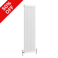 White Column Vertical Designer Radiator - Choice Of Size