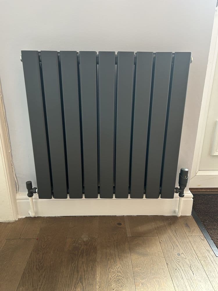 Anthracite Grey Flat Panel Horizontal Designer Radiator - Choice Of Size