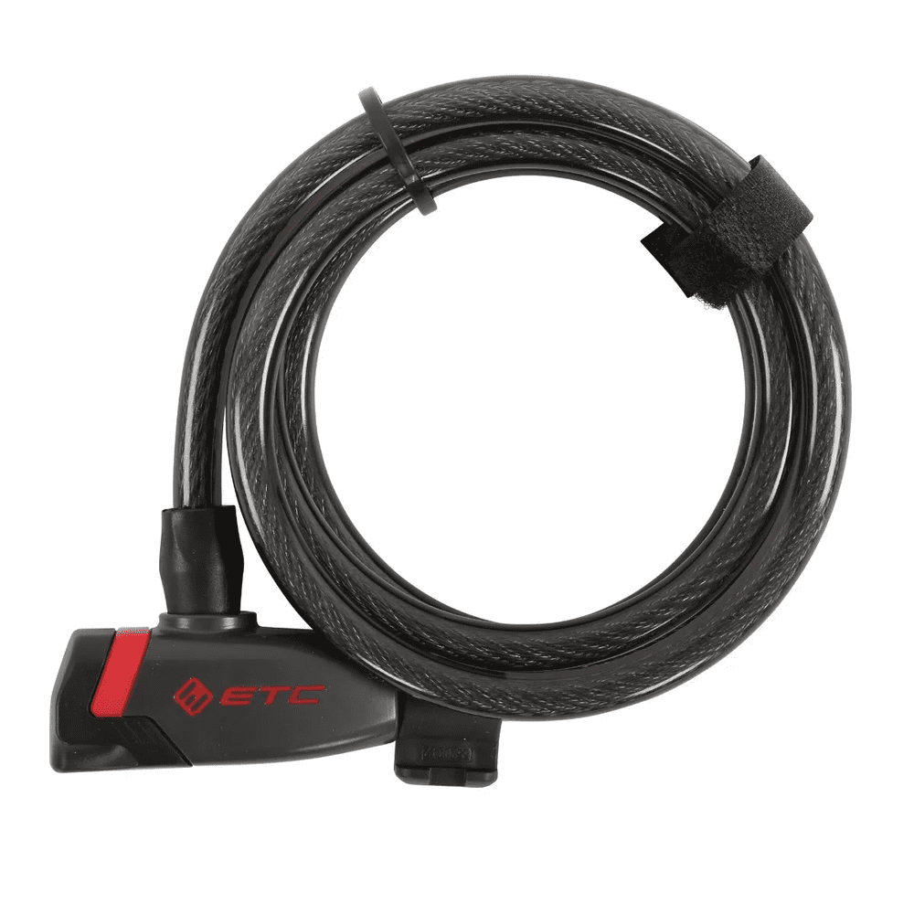 ETC Clink Keyed Coil Cable Lock 1800 X 10mm