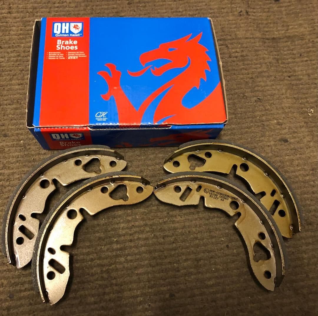 Midget Sprite Mini Metro Rover 100 Rear Brake Shoe Set E1 Marked - QH ...