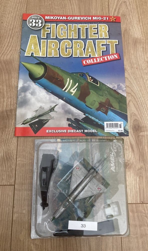 W188 AMER COM Fighter Aircraft Collection Iss 33 Mikoyan Gurevich MiG-21