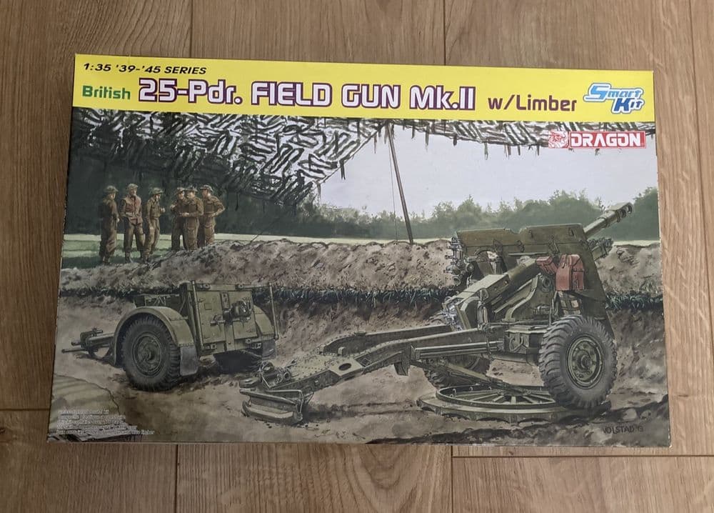 W288 Dragon Model Kit 6774 - British 25pdr Field Gun Mk II w/Limber - 1/35