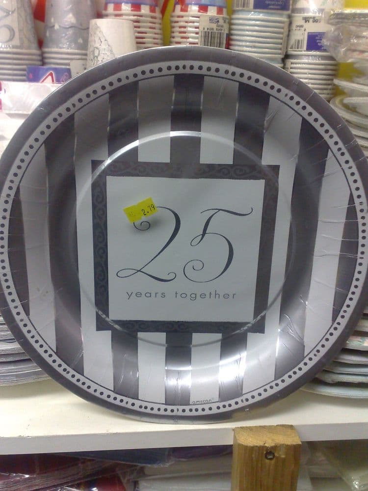 25th Wedding Anniversary Plates