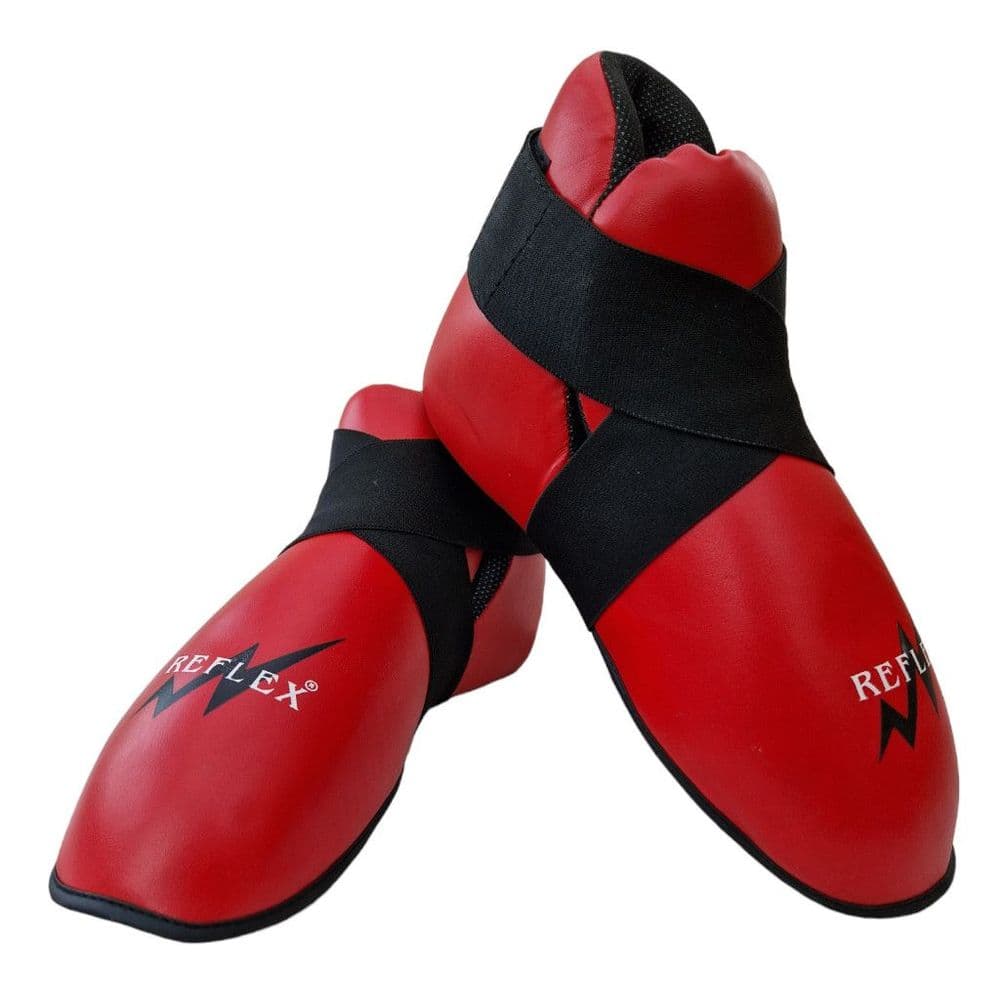 Reflex Sparring Kicks Red | Adult Sparring Boots | Sparring Gear UK