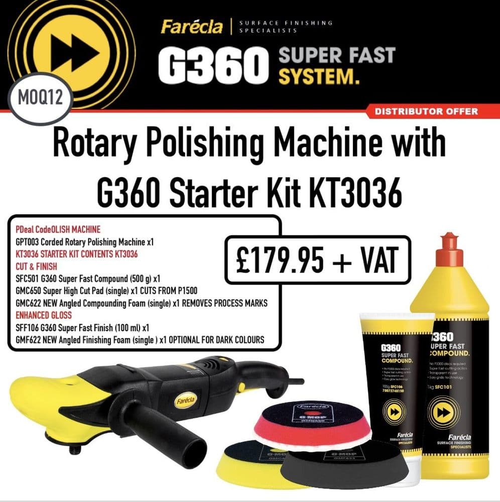 Farecla Rotary Polishing Machine with G360 Starter Kit KT3036