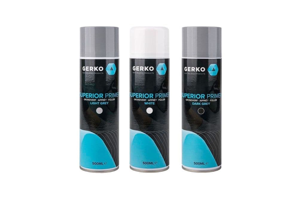 GERKO SUPERIOR PRIMER AEROSOL 400ML LIGHTGREY DARK GREY OR WHITE