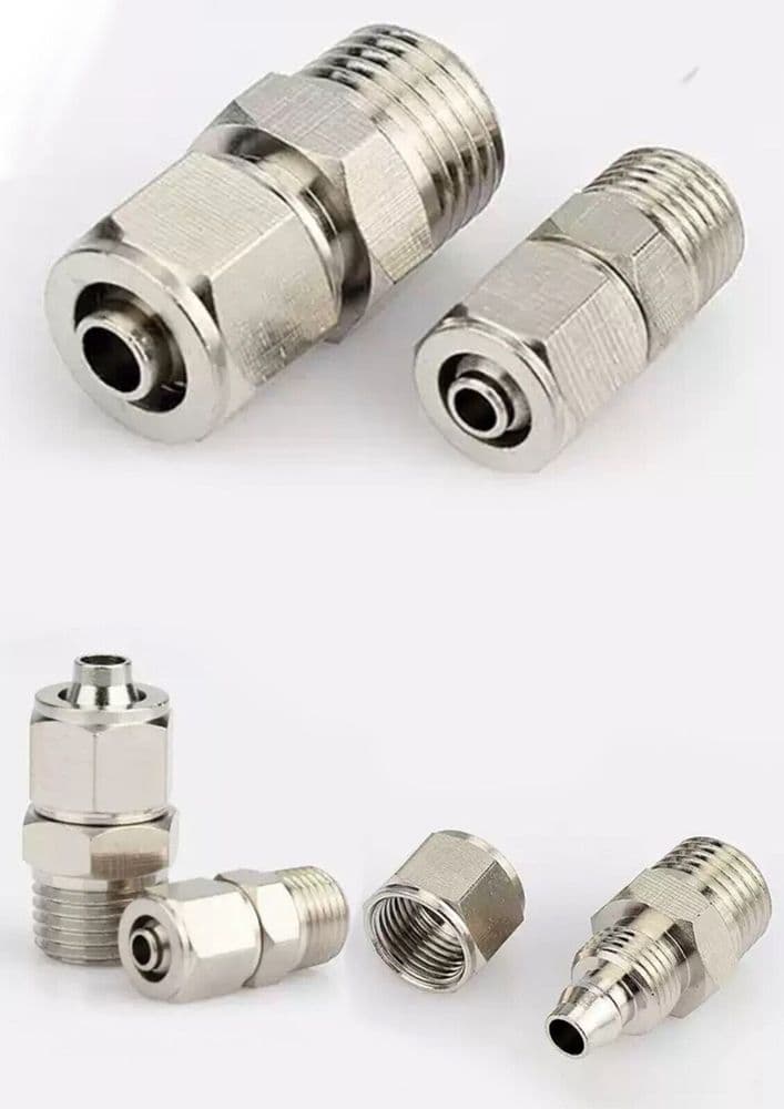 Nickel Male Imperial Compression Fittings Full Range Bsp Brass 1/8 ...