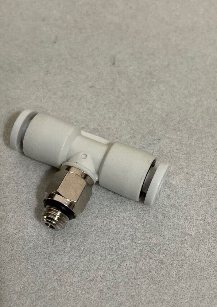 Tee Threaded Adaptor Push In Threaded-to-Tube Connection Style