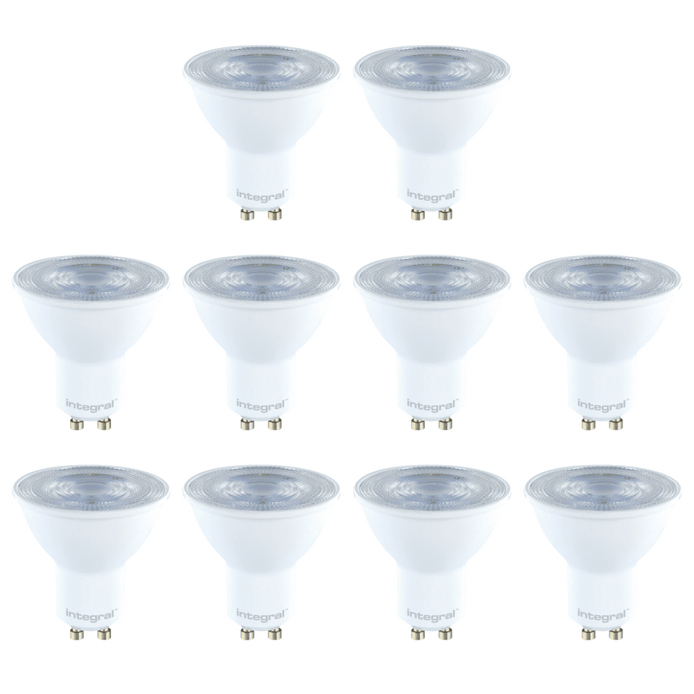 Integral LED GU10 10 Pack 3 6W 4000K White