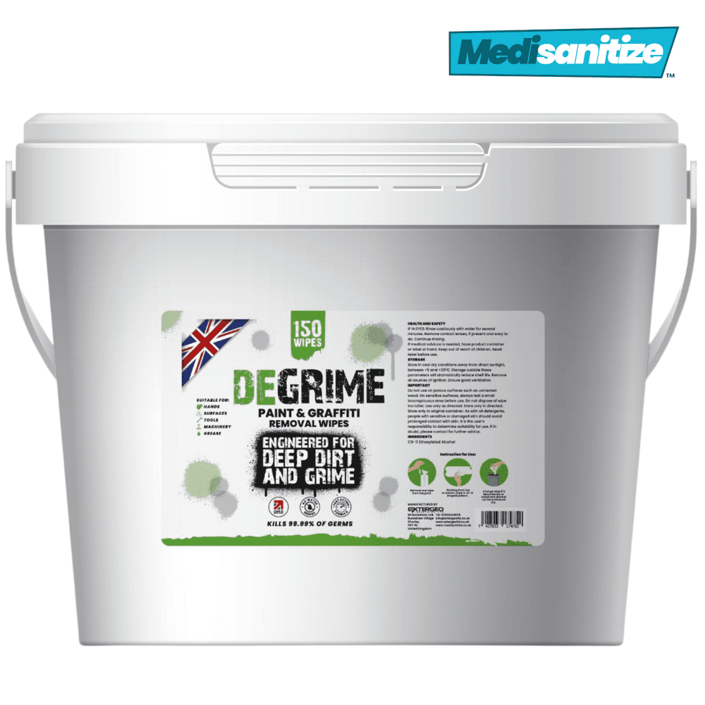 150 Paint and Graffiti Removal Cleaning Wipes in Resealable Tub