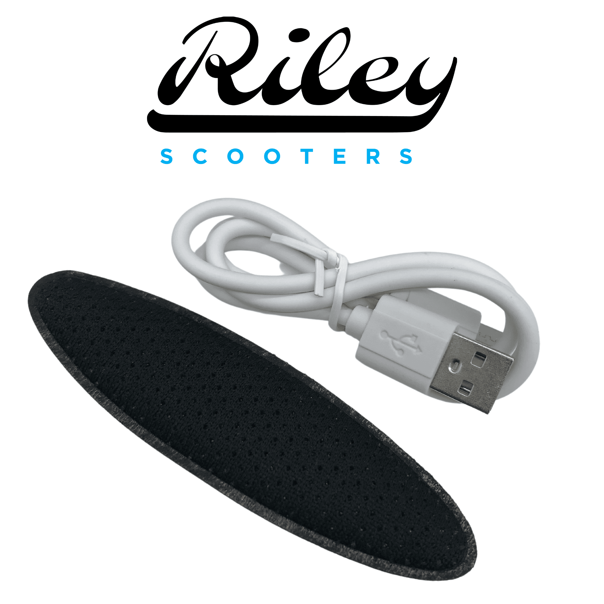 Riley Scooters Black Helmet with Integrated LEDs Medium