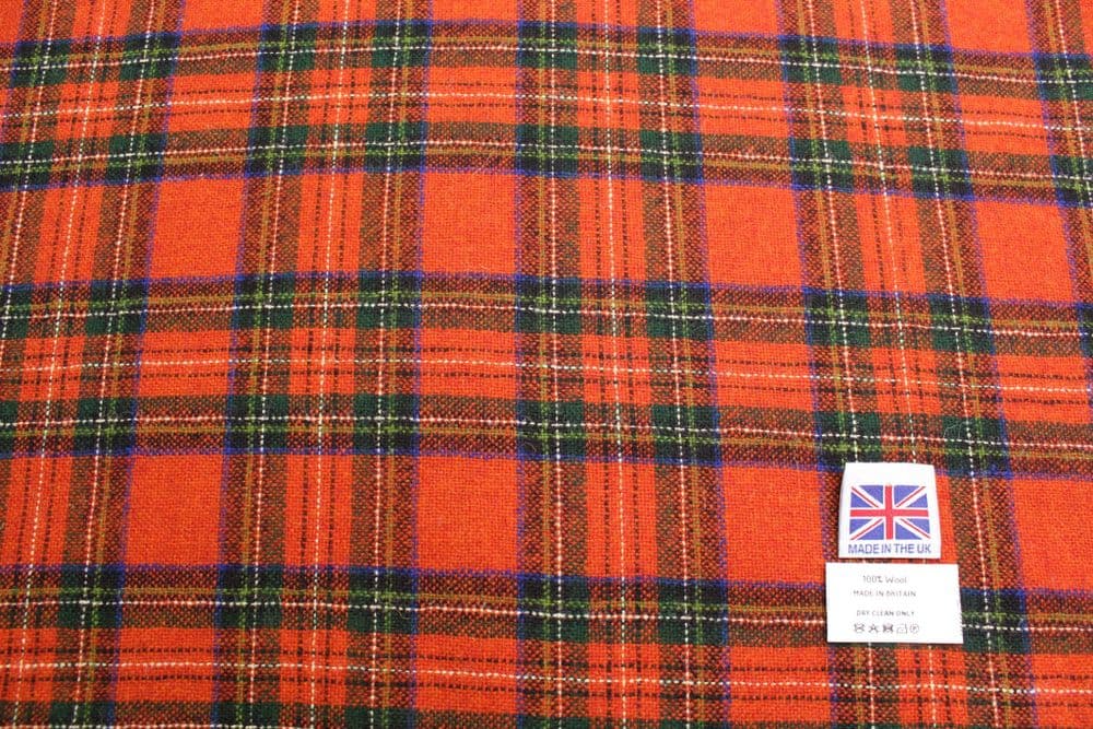 Lightweight Wool Plain Weave Plaid Tweed Fabric DQ01