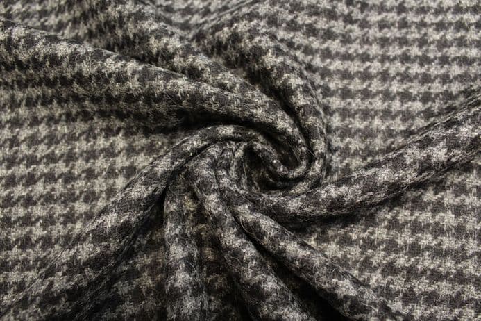 Pure New Wool Dogtooth Tweed Fabric DM93
