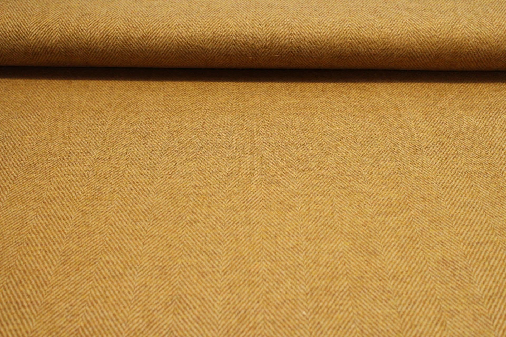 Pure Wool Herringbone Tweed Fabric DQ76