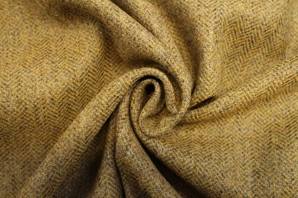 Pure Wool Herringbone Tweed Fabric DQ85