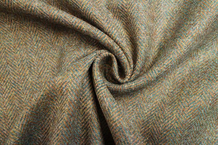 Pure Wool Herringbone Tweed Fabric DR39