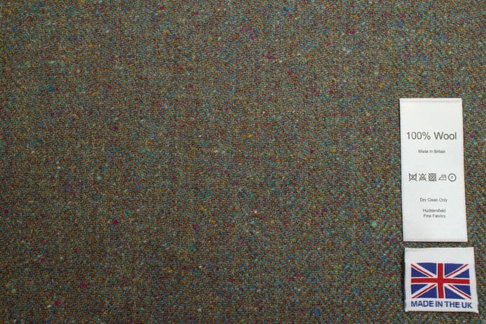 Pure Wool Herringbone Tweed Fabric DR40