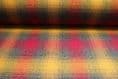 Pure Wool Plaid Tweed Fabric DR50