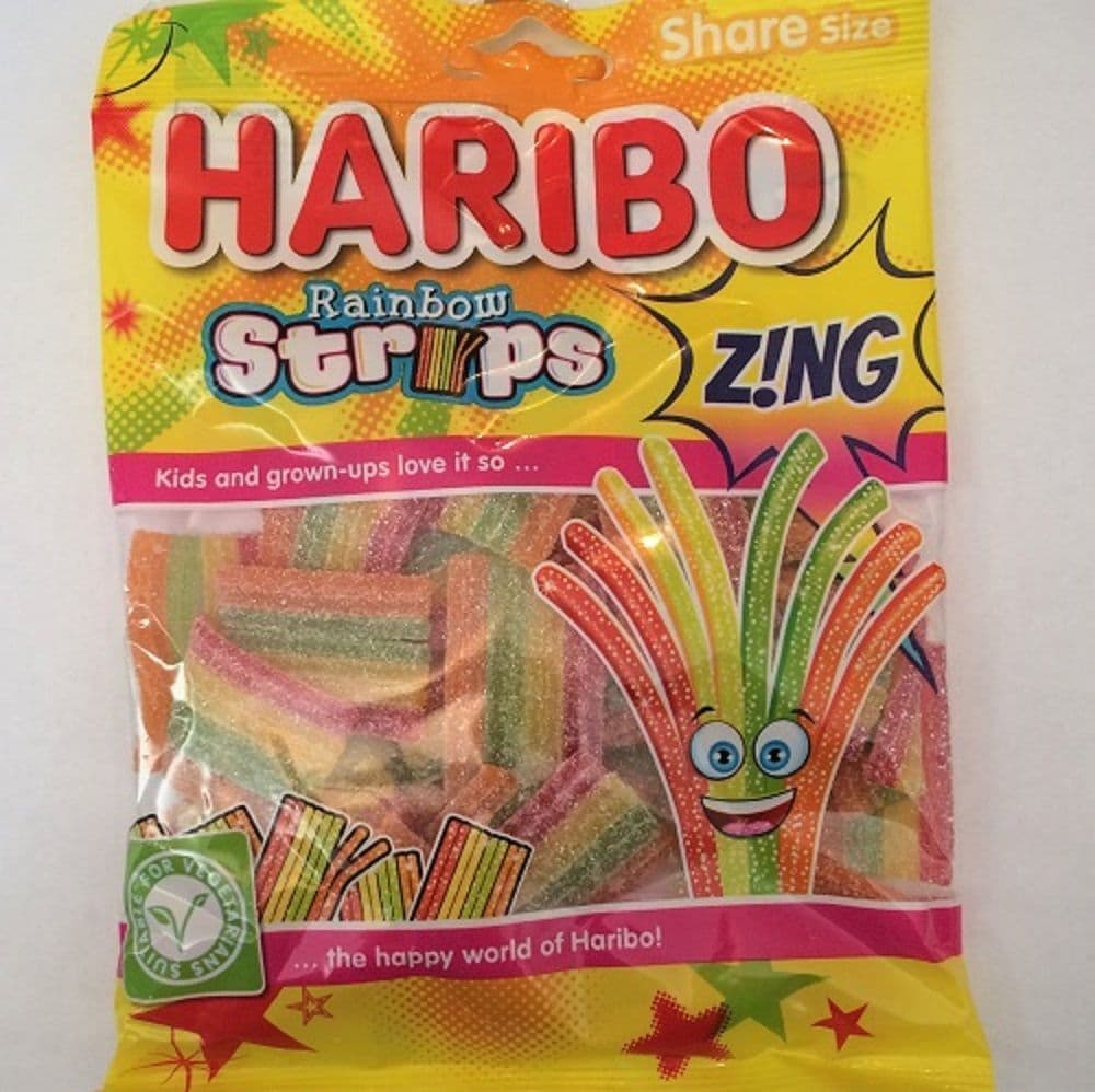 Haribo Rainbow Strips Zing 130g