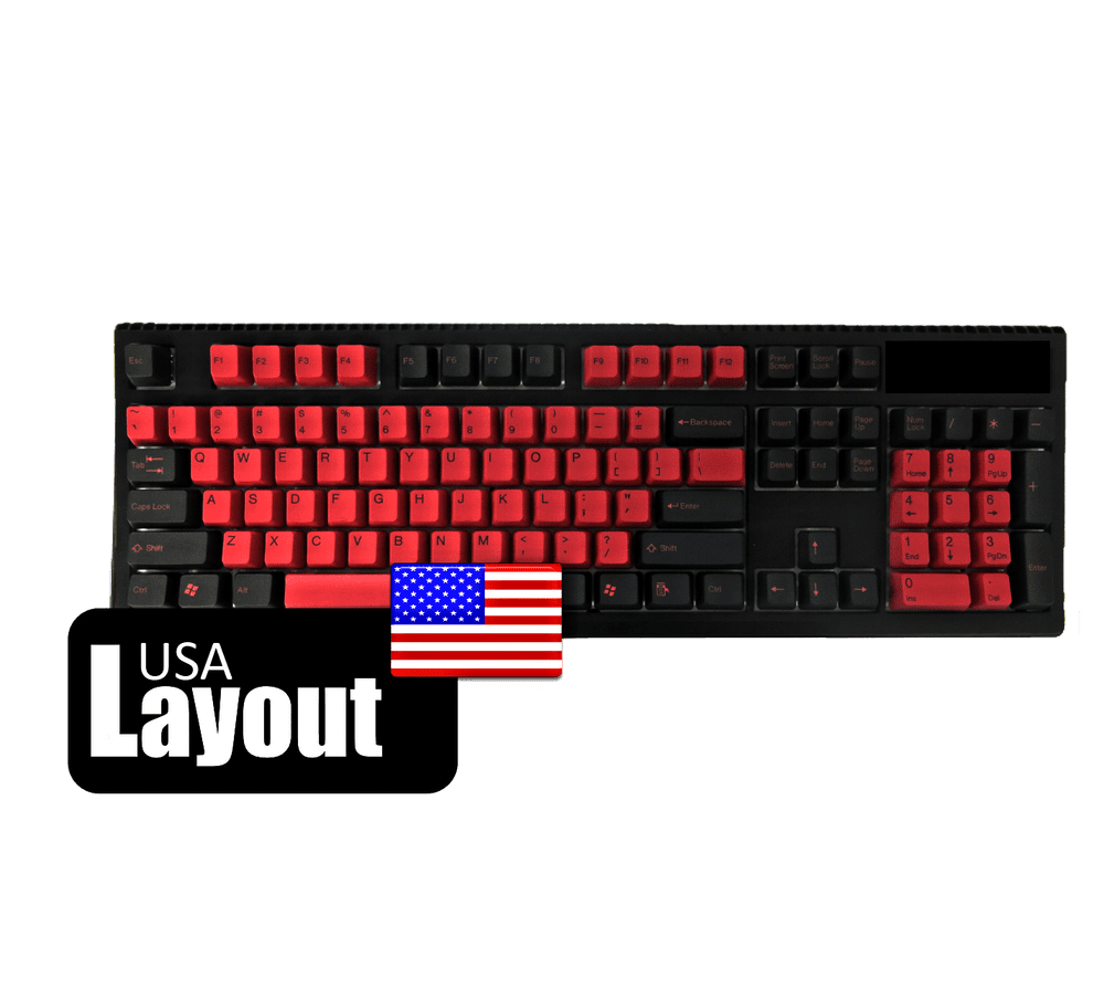 Tai-Hao PBT Double Shot Keycaps Dark Blood USA