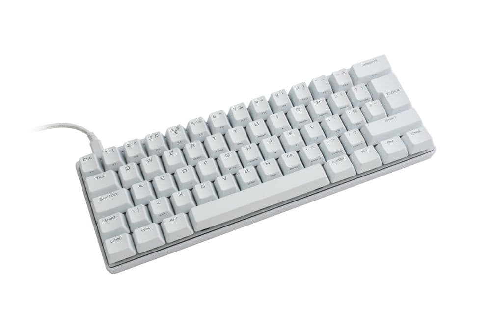Vortex Pok3r RGB Backlit White Gaming Keyboard