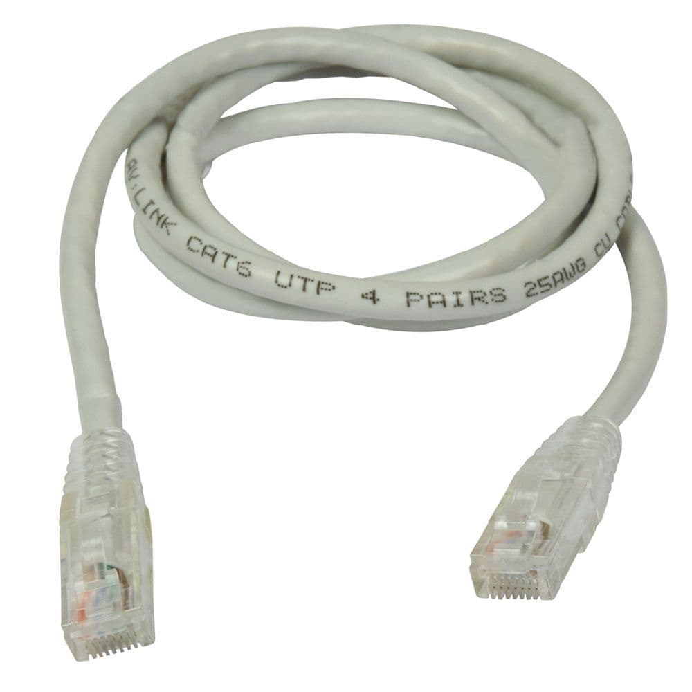AV Link 2m CAT6 UTP RJ45 Ethernet Patch Lead in Grey